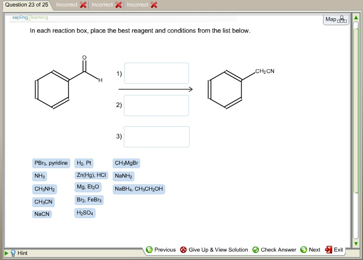 Solved In each reaction box, place the best reagent and | Chegg.com