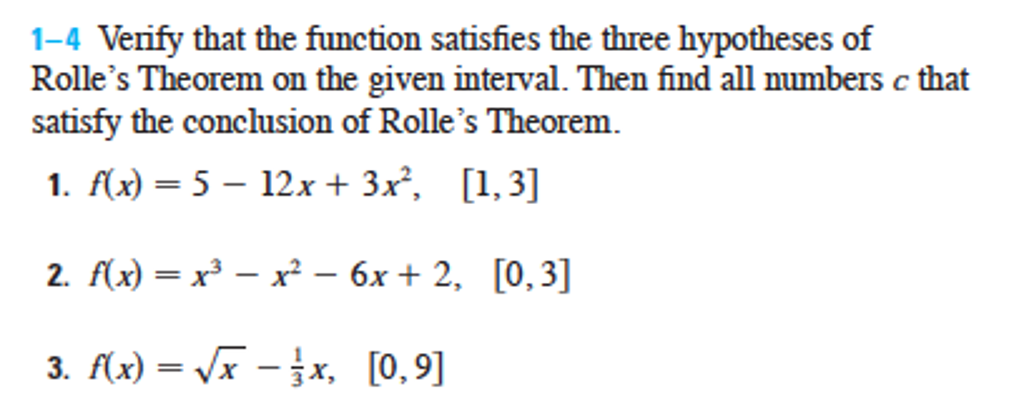Solved Verify that the function satisfies the three | Chegg.com