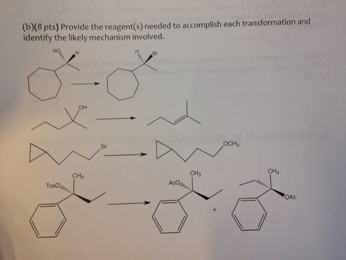 Solved Provide the reagent(s) needed to accomplish each | Chegg.com