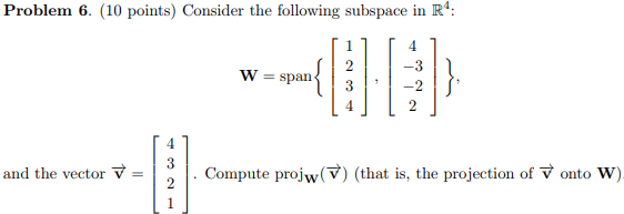 Solved Problem 6. (10 points) Consider the following | Chegg.com