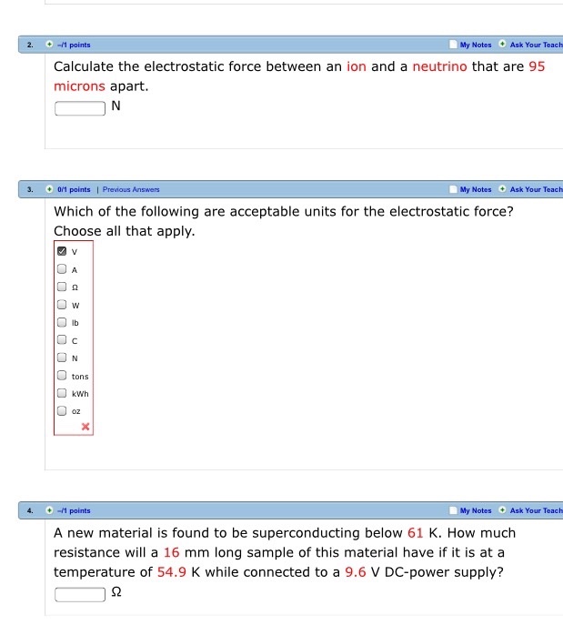 Solved Calculate the electrostatic force between an ion and | Chegg.com