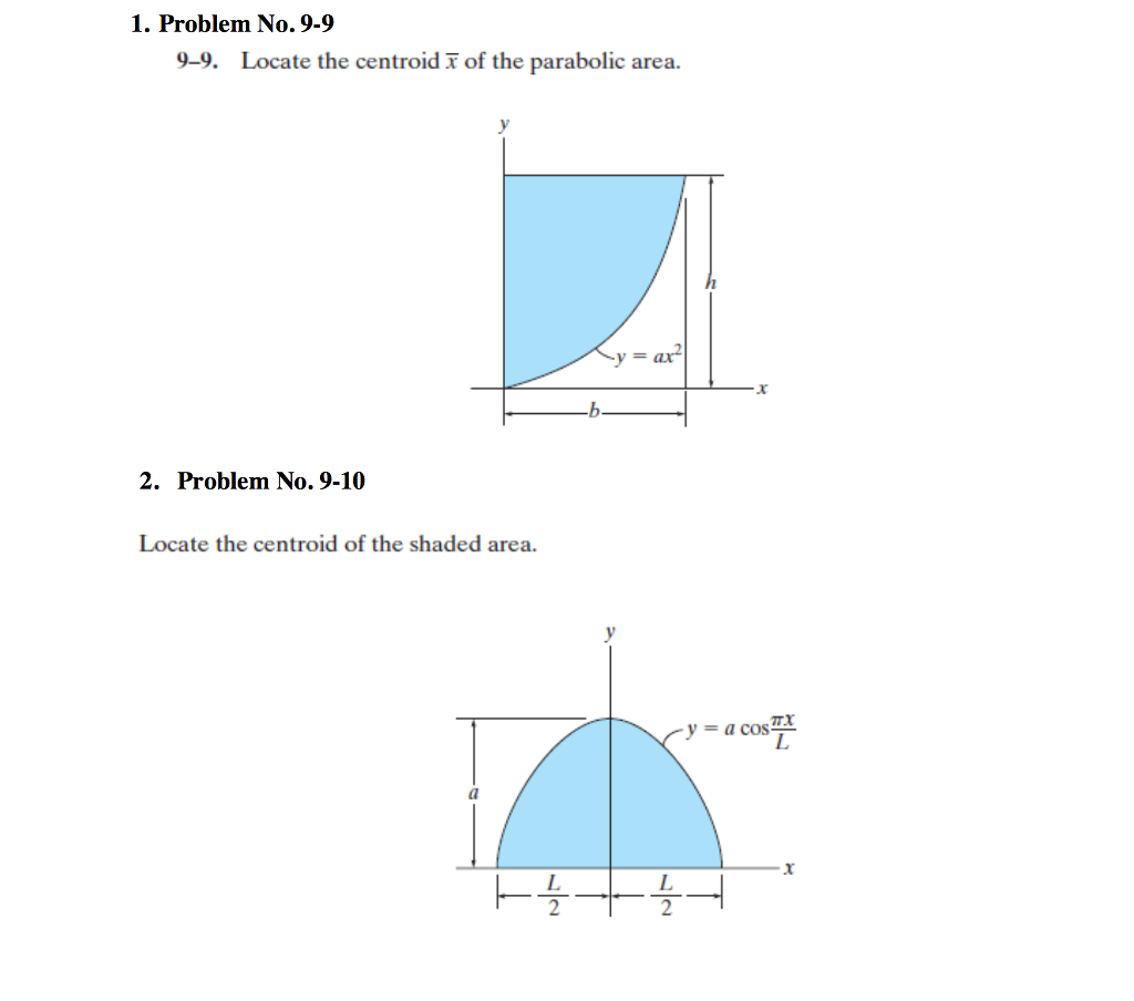 Solved Locate the centroid x bar of the parabolic area. | Chegg.com Solved Locate the centroid x bar of the parabolic area. | Chegg.com