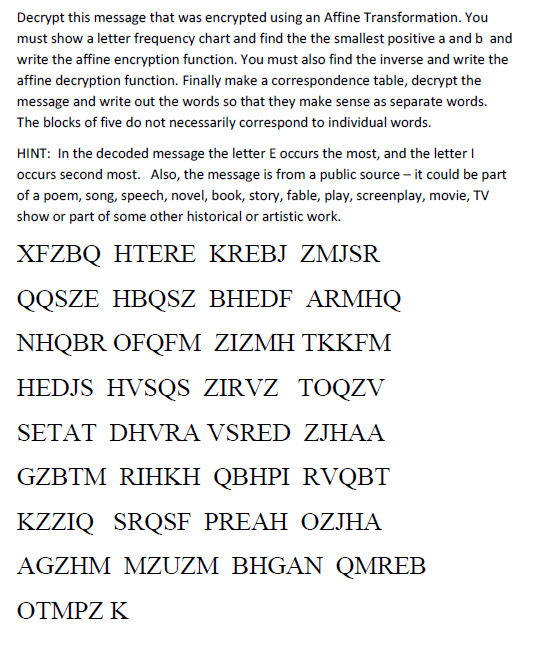 Decrypt this message that was encrypted using an | Chegg.com