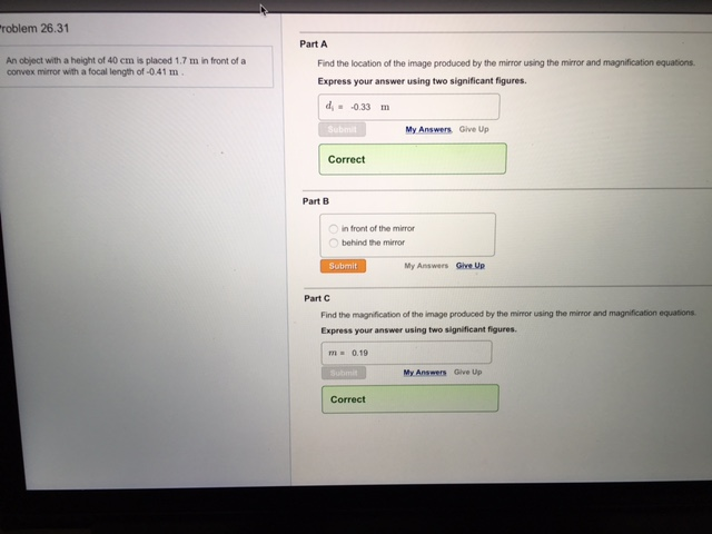 Solved An object with a height of 40 cm is placed 1.7 m in | Chegg.com