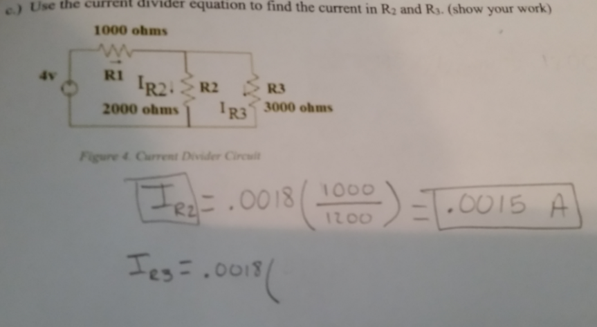 Solved Use the current divider equation find the current in | Chegg.com