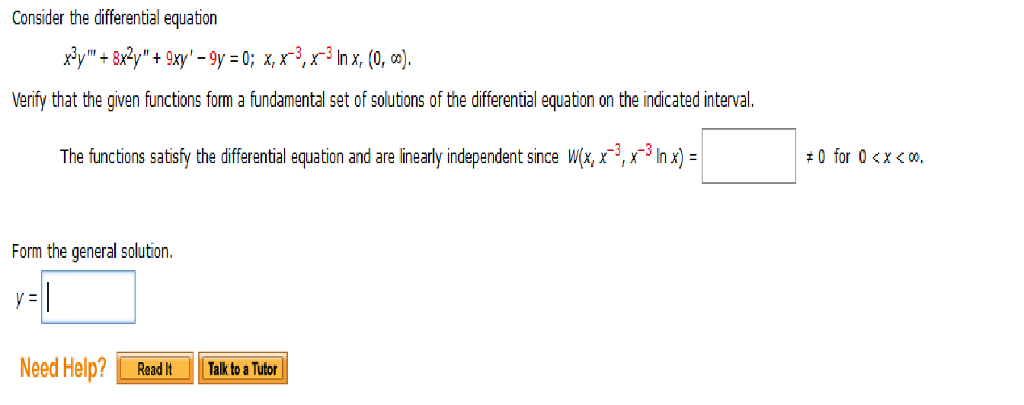 Solved Consider the differential equation Verify that the | Chegg.com