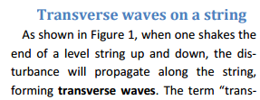 Solved The up-and-down motion of the rope is perpendicular | Chegg.com