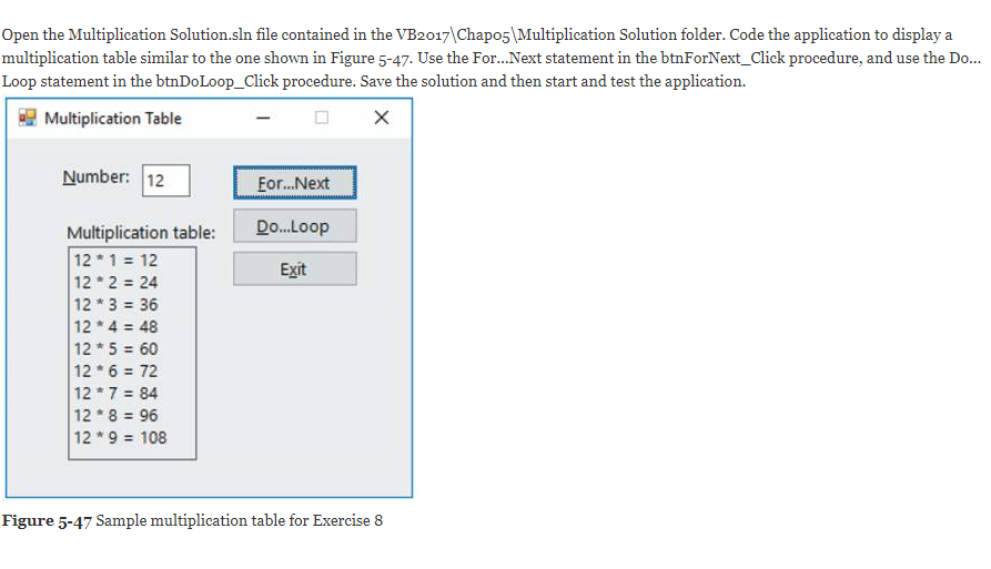 Open the Multiplication Solution.sln file contained | Chegg.com