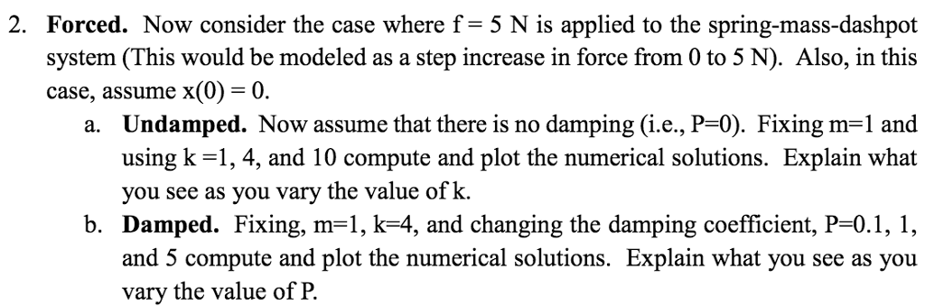 Solved Consider the following mathematical model for a | Chegg.com