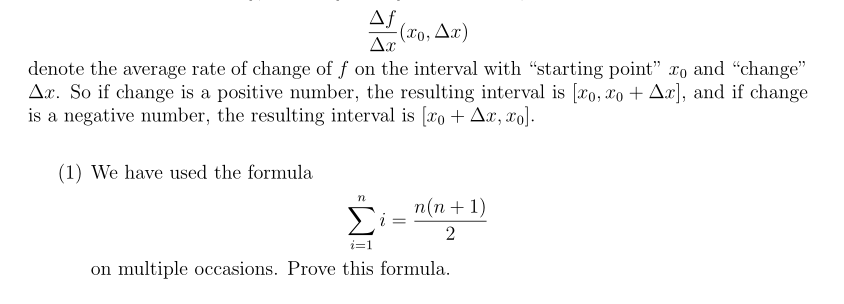 Solved Delta f/Delta x(x 0, Delta x)denote the average rate | Chegg.com