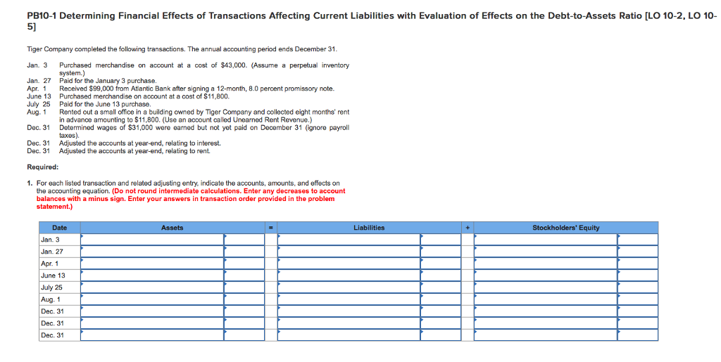 Solved Need help solving this. PB10-1 Determining | Chegg.com