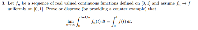 Let f_n be a sequence of real valued continuous | Chegg.com