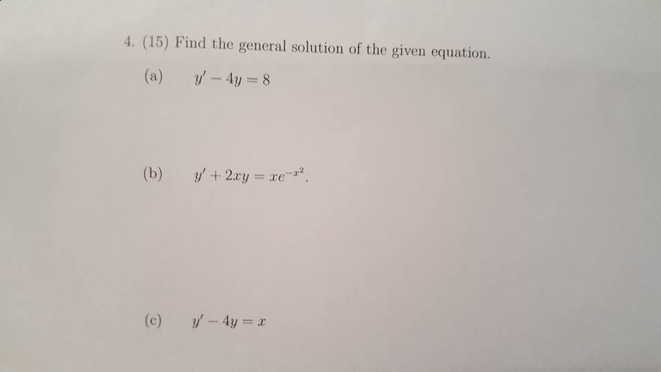 Solved Find the general solution of the given equation. y' | Chegg.com