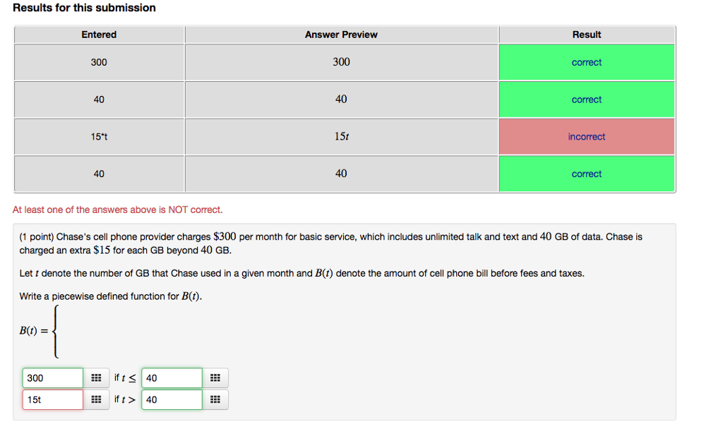 Solved Results for this submission Entered Answer Preview | Chegg.com