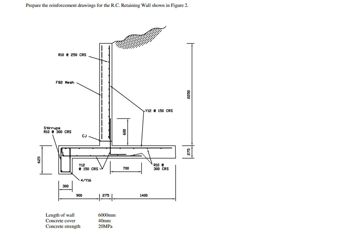 Prepare the reinforcement drawings for the R.C. | Chegg.com