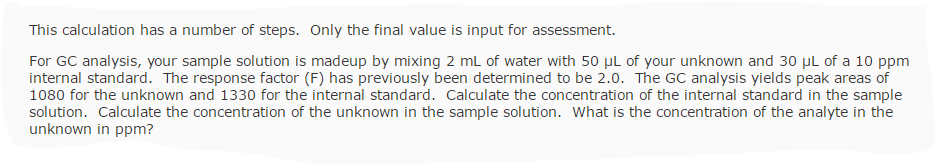 Solved This calculation has a number of steps. Only the | Chegg.com