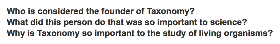 Solved Who is considered the founder of Taxonomy? What did | Chegg.com