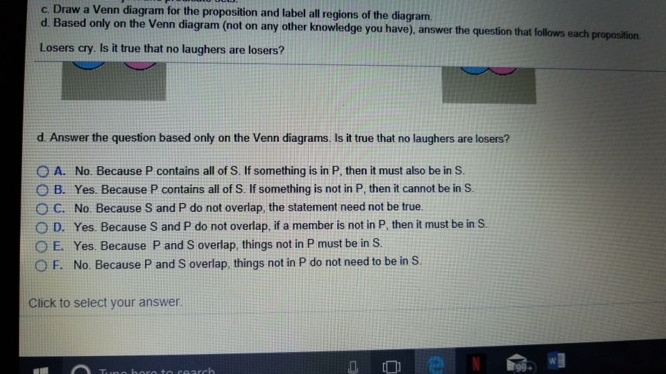 Solved For the categorical proposition given below, do the | Chegg.com