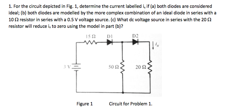 Solved: For The Circuit Depicted In Fig. 1, Determine The ... | Chegg.com