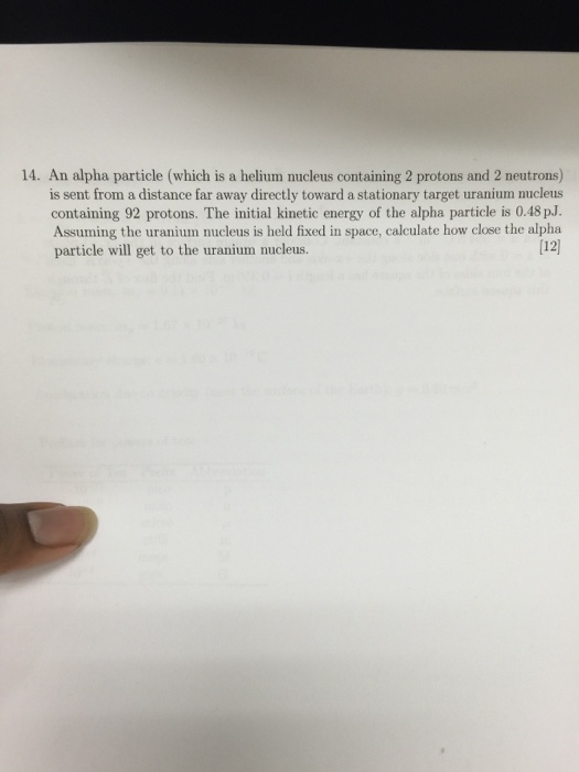 Solved An alpha particle (which is a helium nucleus | Chegg.com