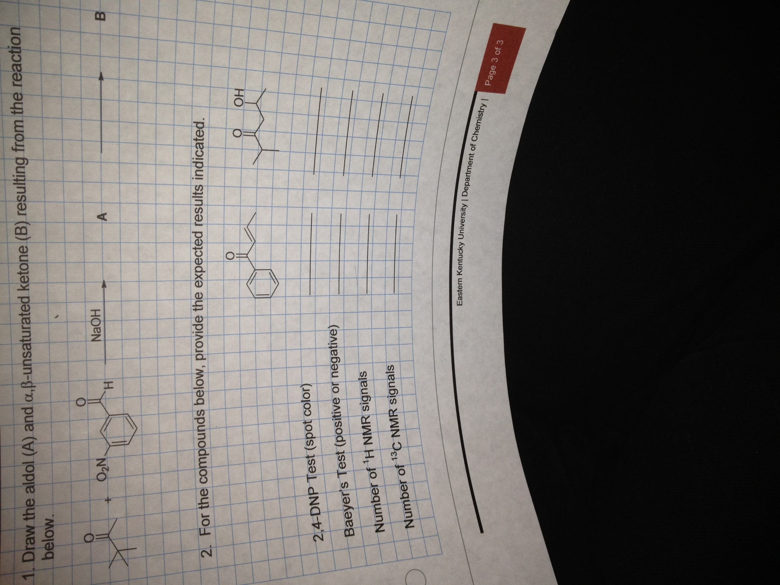 Solved Draw the aldol (A) and alpha, beta-unsaturated ketone | Chegg.com