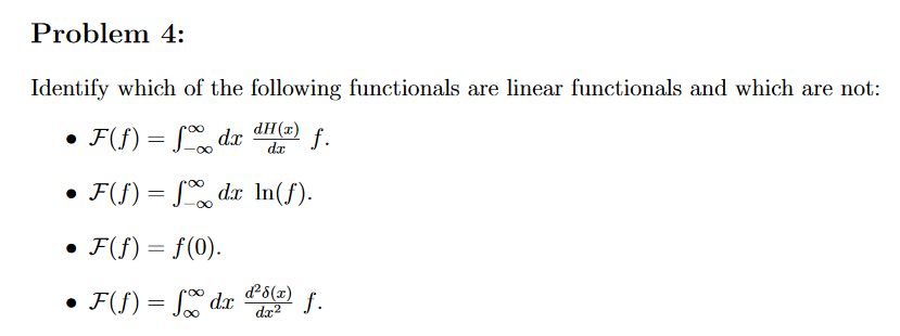 Solved Problem 4: Identify which of the following | Chegg.com