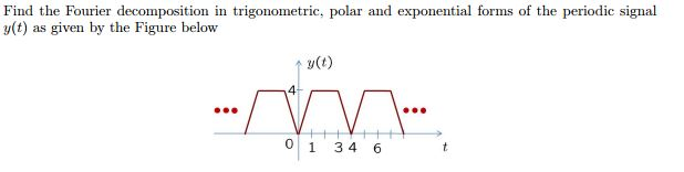 Solved Find the Fourier decomposition in trigonometric, | Chegg.com