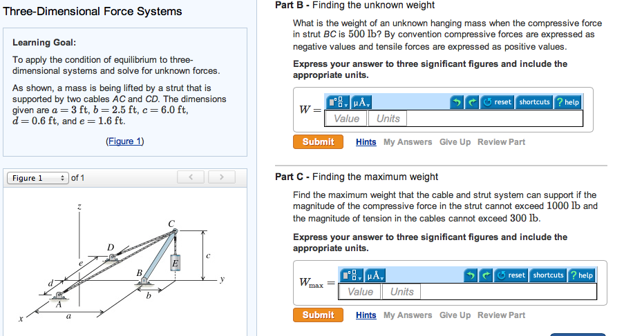 Solved Three Dimensional Force Systems Learning Goal To