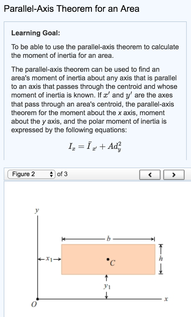 Solved Parallel-Axis Theorem for an Area Learning Goal To be | Chegg.com