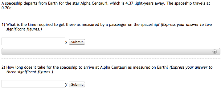 Solved A spaceship departs from Earth for the star Alpha | Chegg.com