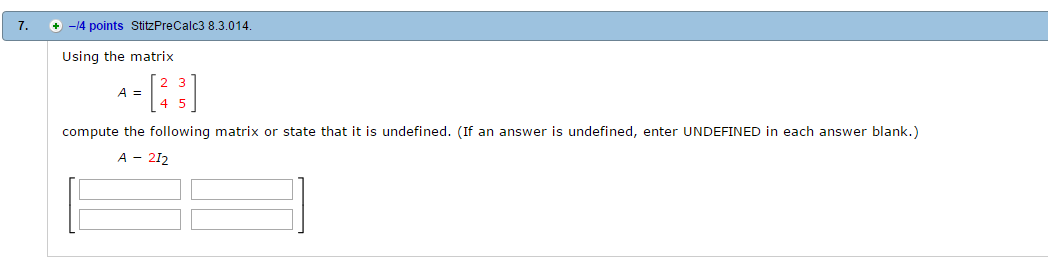 Solved Using the matrix A = [2 3 4 5] compute the | Chegg.com