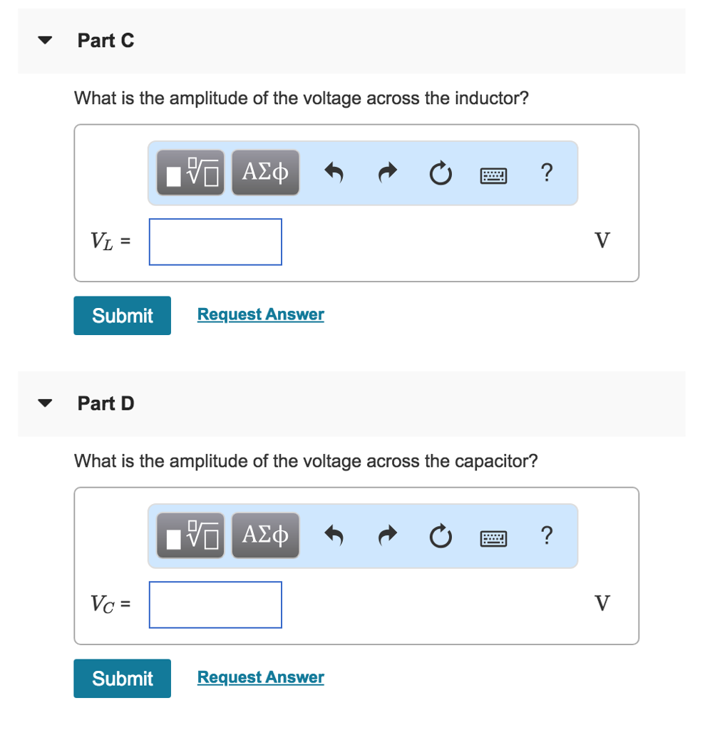 Solved Constants ? Part A In an L-R-C series circuit, 305 ? | Chegg.com