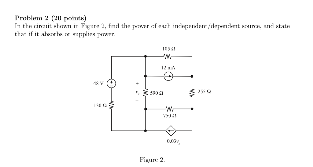 Solved Problem 2 (20 points In the circuit shown in Figure | Chegg.com