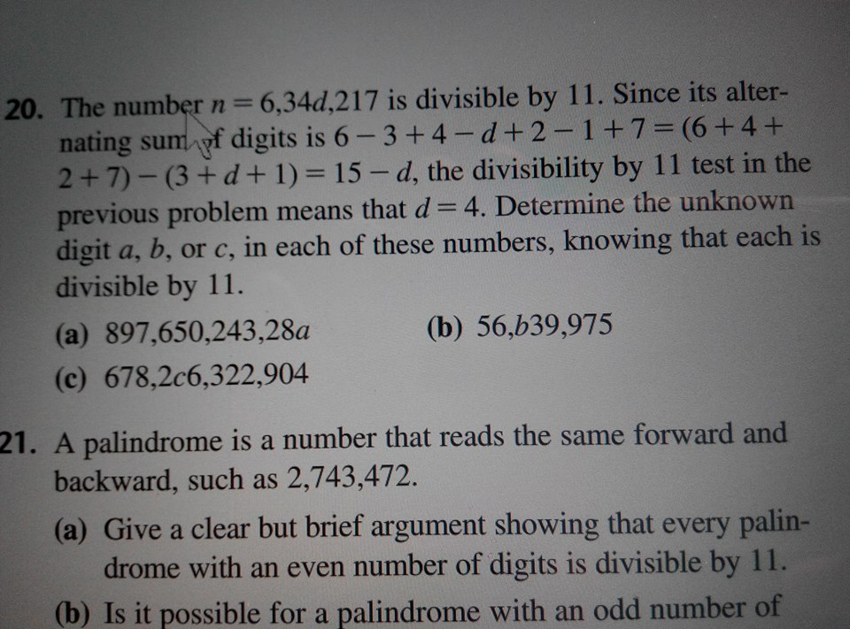 Solved 20 The Number N 6 34d 217 Is Divisible By 11 Chegg solved-20-the-number-n-6-34d-217-is-divisible-by-11-chegg