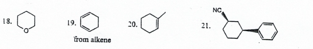 Solved Synthesize the following compounds with your | Chegg.com