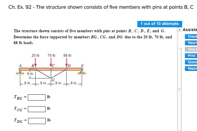 Solved Ch. Ex. 92 The structure shown consists of five | Chegg.com