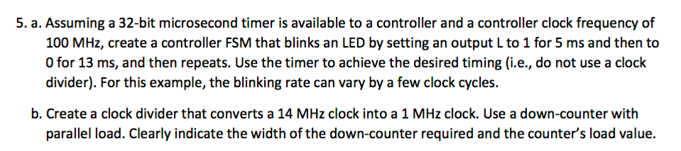 5. a. Assuming a 32-bit microsecond timer is | Chegg.com