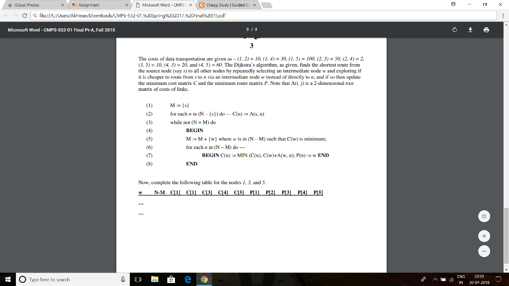 iCkoud Photos × / D Microsoft Word-CMps. x \ C Chegg | Chegg.com