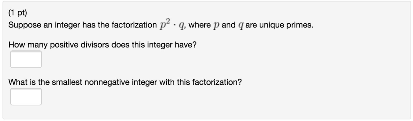 Solved Suppose an integer has the factorization p2 middot q, | Chegg.com