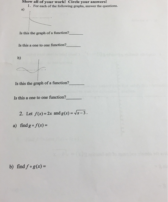 Solved For each of the following graphs, answer the | Chegg.com