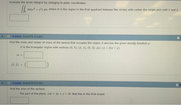 Solved Evaluate the given Integral by changing to polar | Chegg.com