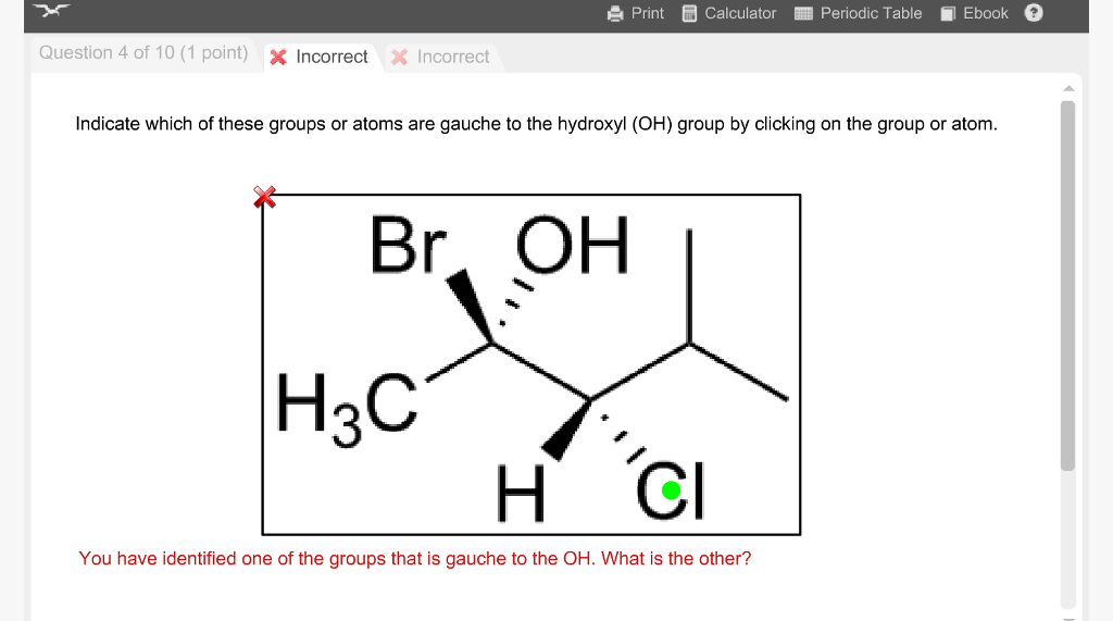 Solved Indicate which of these groups or atoms are gauche: | Chegg.com