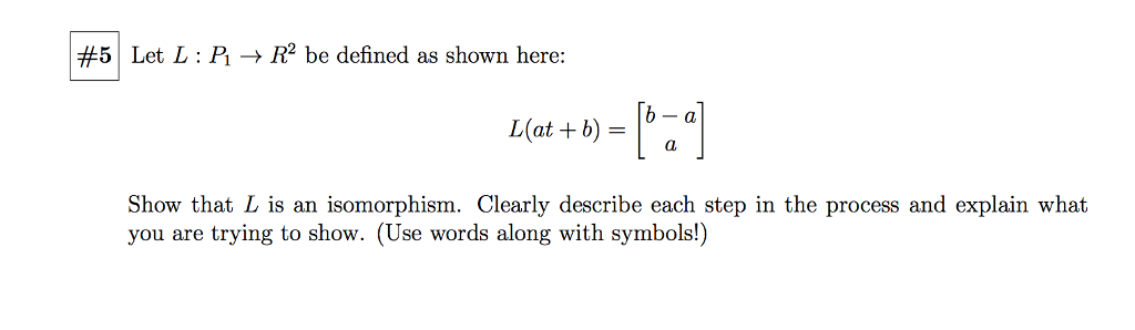 Solved Let L; P_1 rightarrow R^2 be defined as shown here: | Chegg.com