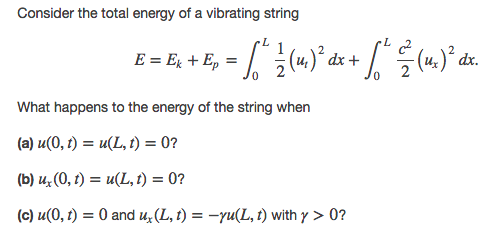 Solved Consider the total energy of a vibrating string What | Chegg.com