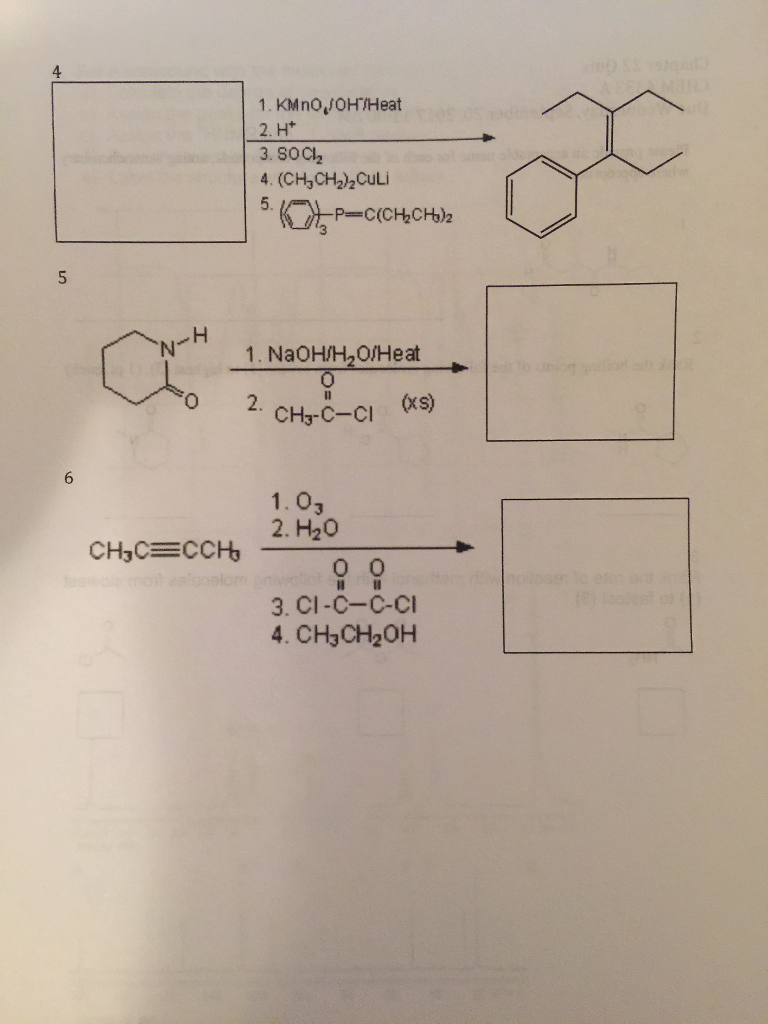 Solved For each of the following reactions or series of | Chegg.com