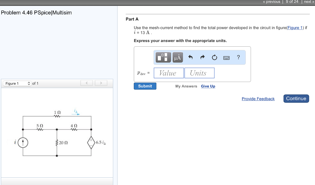 Solved Use the mesh-current method to find the total power | Chegg.com
