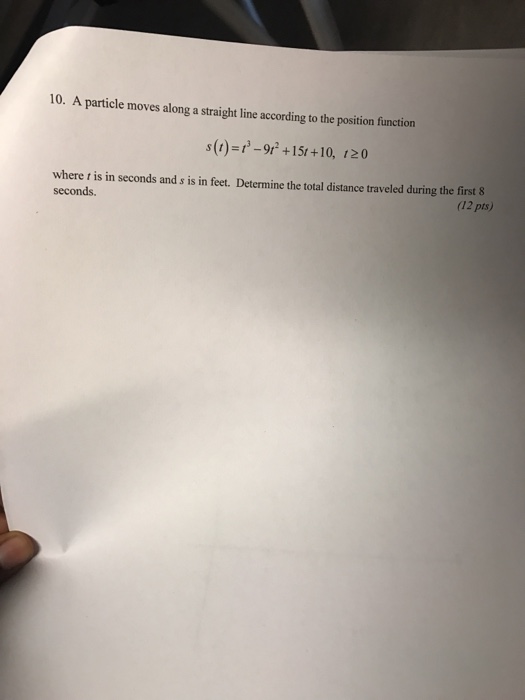 Solved A particle moves along a straight line according to | Chegg.com