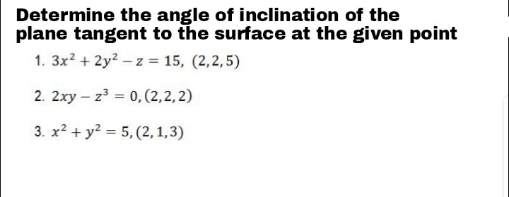 Solved Determine the angle of inclination of the plane | Chegg.com