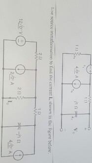Solved Use source transformation to find the current I_o | Chegg.com