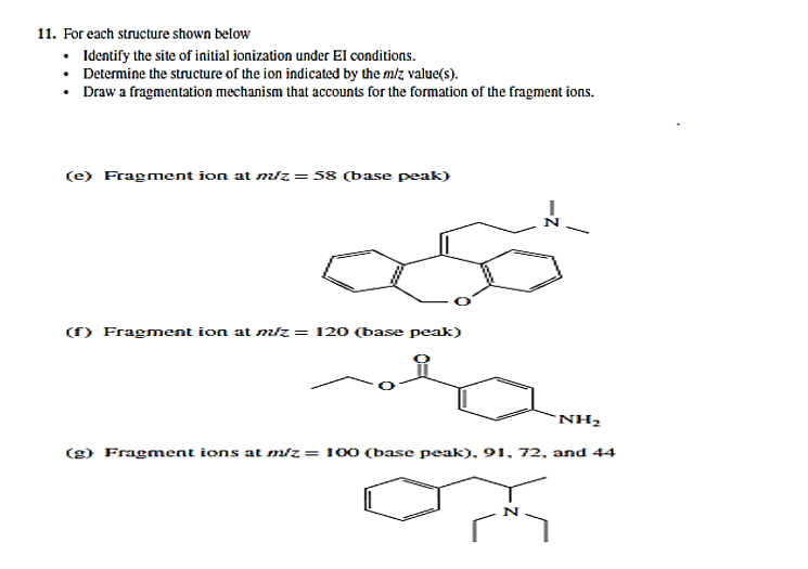 Solved For each structure shown below Identify the site of | Chegg.com